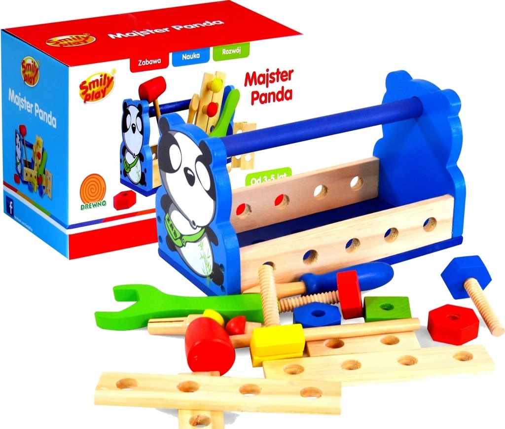 Smily Play DREWNIANA SKRZYNKA Majster Panda AC6618 - 9205226446 ...
