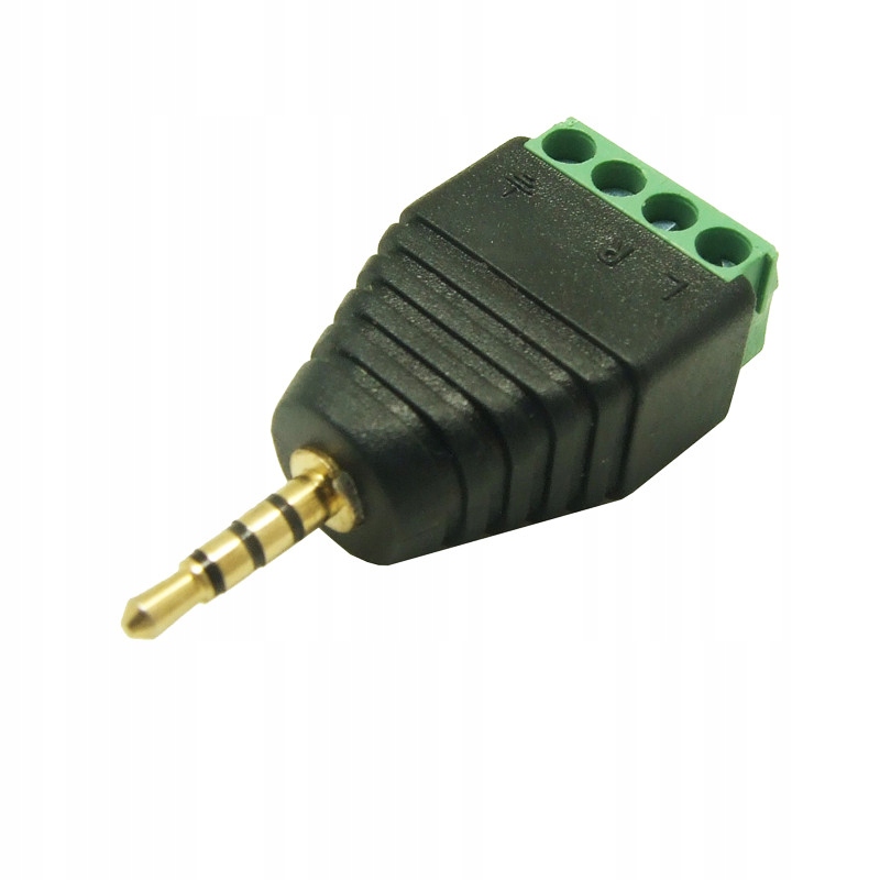 Wtyk micro jack 2.5 4pin 4 polowy ze złączem ARK - 10805604946 ...