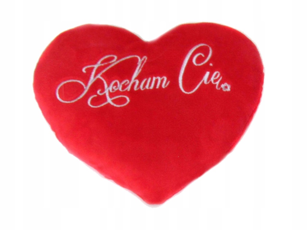 SERCE haft KOCHAM CIĘ serduszko PLUSZOWE _ prezent - 12077308592 ...