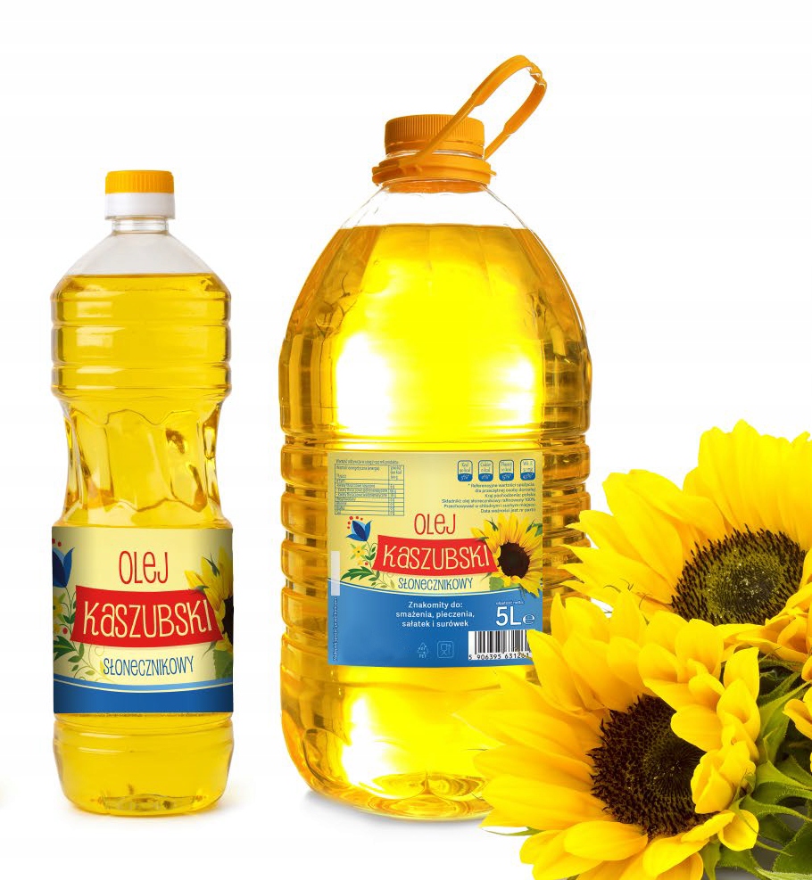 Kaszubski Olej Słonecznikowy 5L - Paleta 160 sztuk - 13177035871 - oficjalne archiwum Allegro