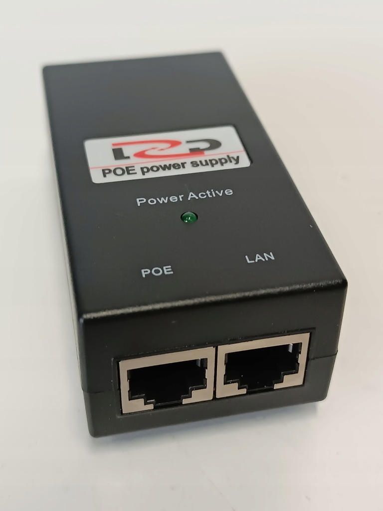 ZASILACZ PoE PO SKRĘTCE DO KAMER IP RJ-45 PoE 48V 0,5A - 14470508947 - oficjalne archiwum Allegro
