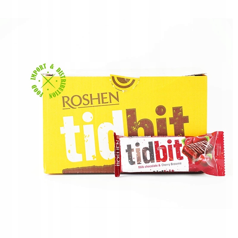 Baton Roshen TidBit Cherry Brownie 28sztuk Ukraina - 12666443024 ...