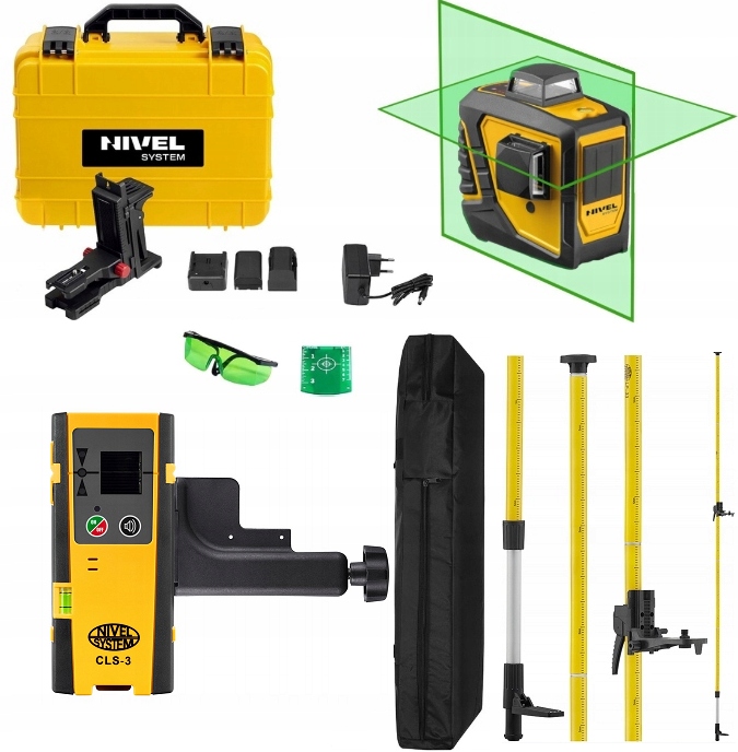 NIVEL SYSTEM CL2D-G LASER KRZYŻOWY TYCZKA CZUJNIK - 10487920464 ...