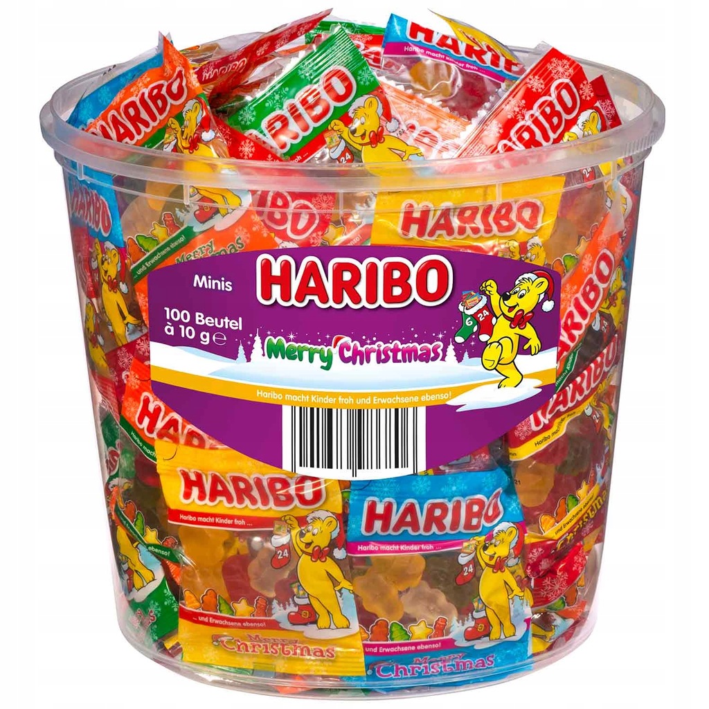 Mini Żelki Haribo Świąteczne Święta 100 szt De - 12661580198 ...