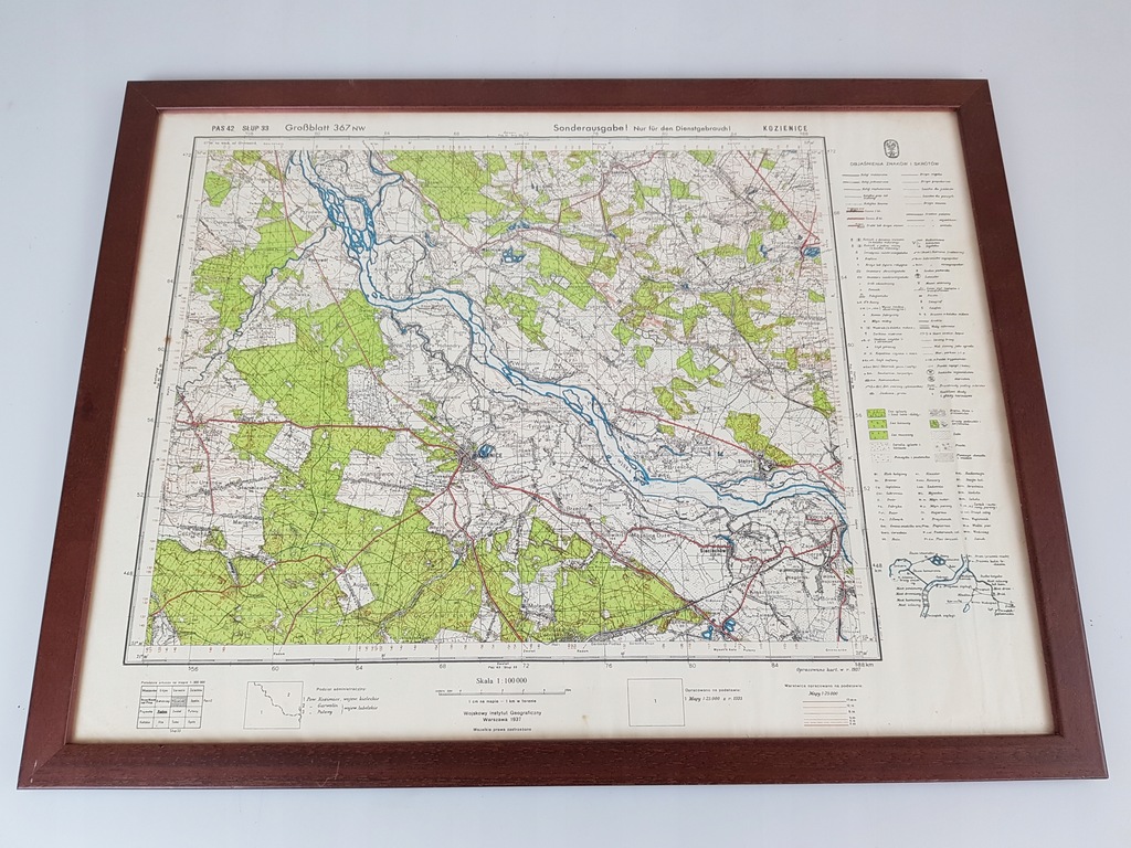MAPA WOJSKOWA, TAKTYCZNA - KOZIENICE 1937r. - 8373264289 - oficjalne ...
