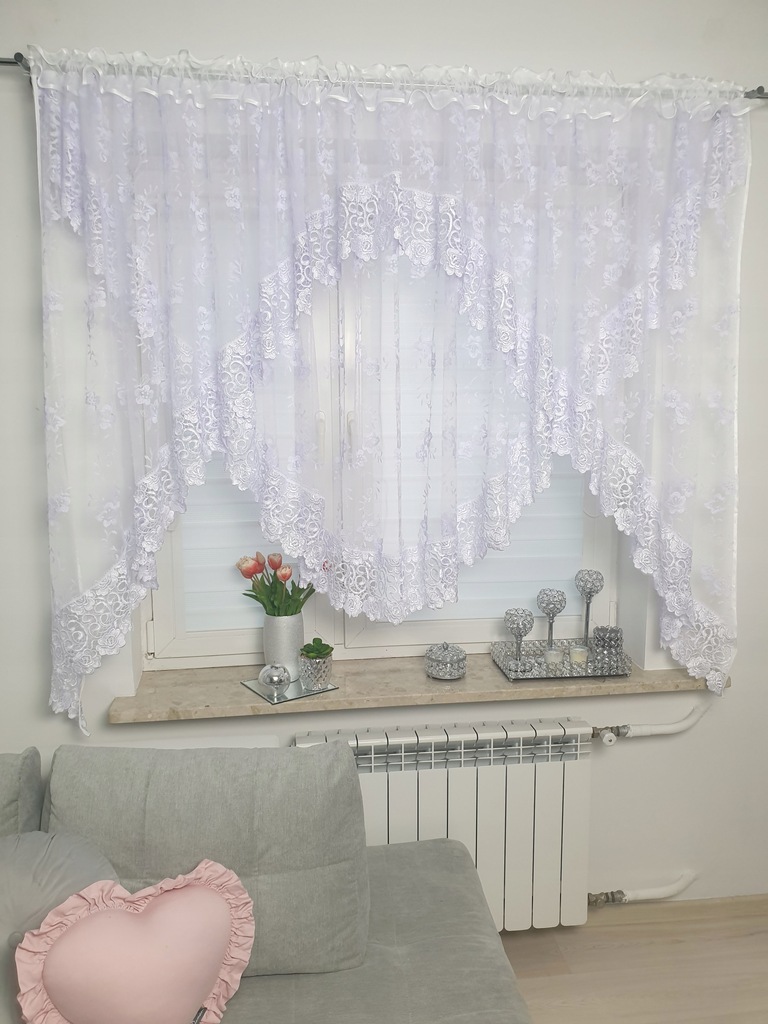 Firana gotowa Firany 165x400 cm Firanki z gipiura - 9000097011 ...