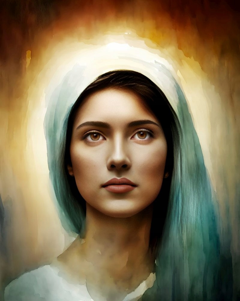 Maryja - Piękna Pani - obraz na płótnie 40x60cm - 12822322875 ...