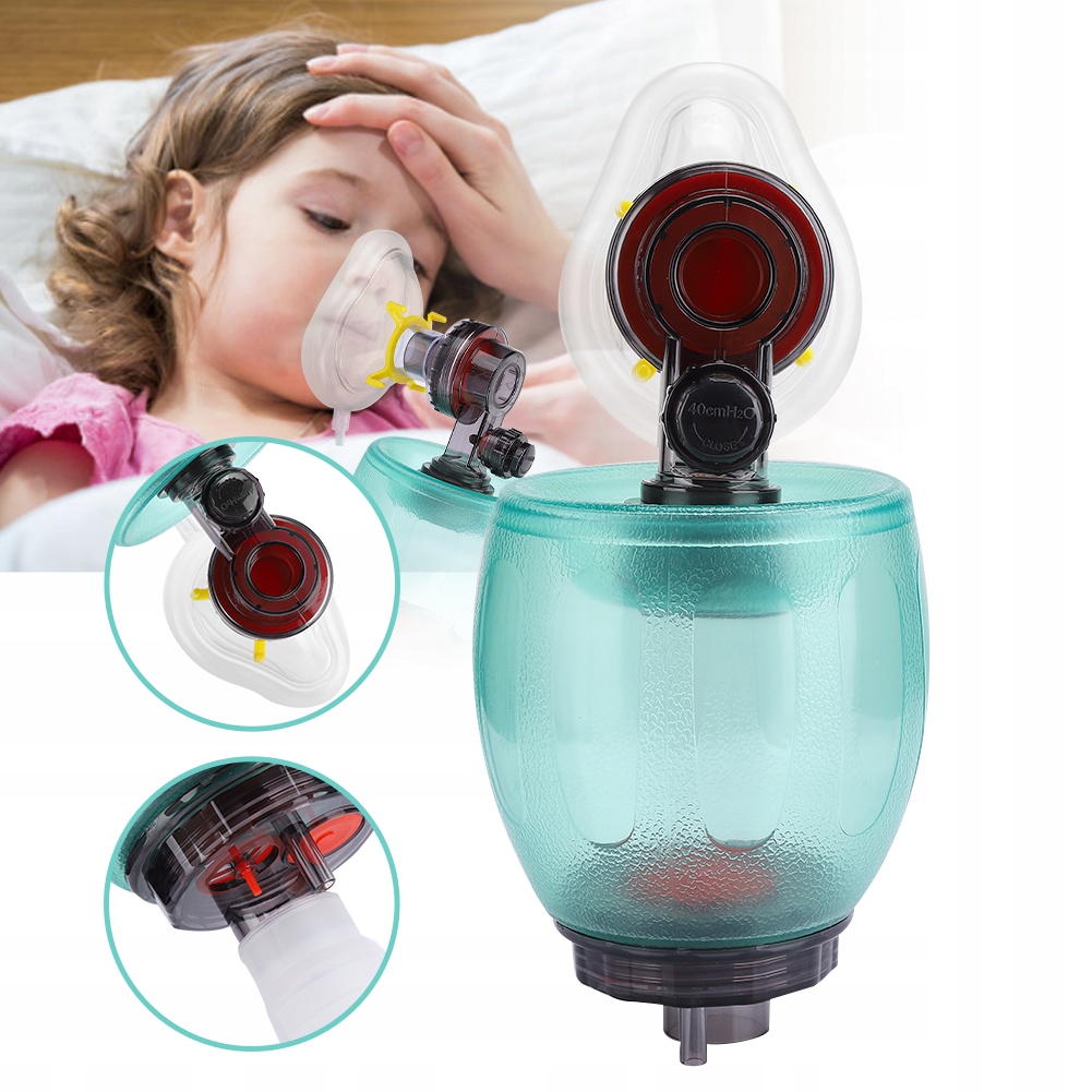 Resuscytator PCV worek ambu dla dziecka z maską - 12381600514 - oficjalne archiwum Allegro