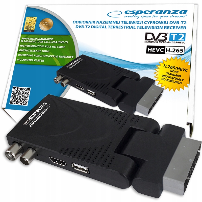 DEKODER CYFROWY FULL HD TUNER TV NAZIEMNA DVB-T2 - 12150472572 ...