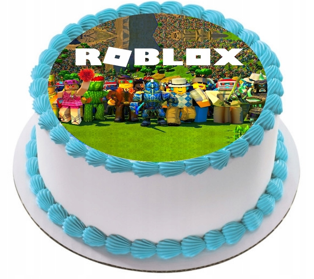 ROBLOX Opłatek cukrowy na tort + napis - 8323181283 - oficjalne ...