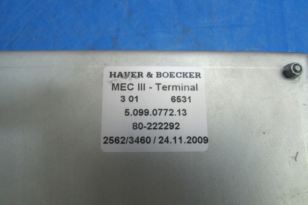 Panel HAVER&BOECKER MEC III Terminal - 8522286781 - oficjalne archiwum ... Panel HAVER&BOECKER MEC III Terminal - 8522286781 - oficjalne archiwum ...