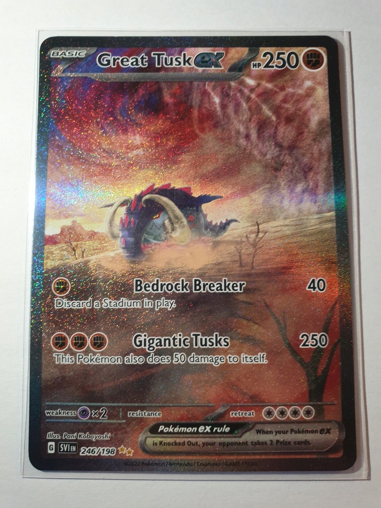 KARTA POKEMON TCG GREAT TUSK EX 246 /198 - 13610631824 - oficjalne ...