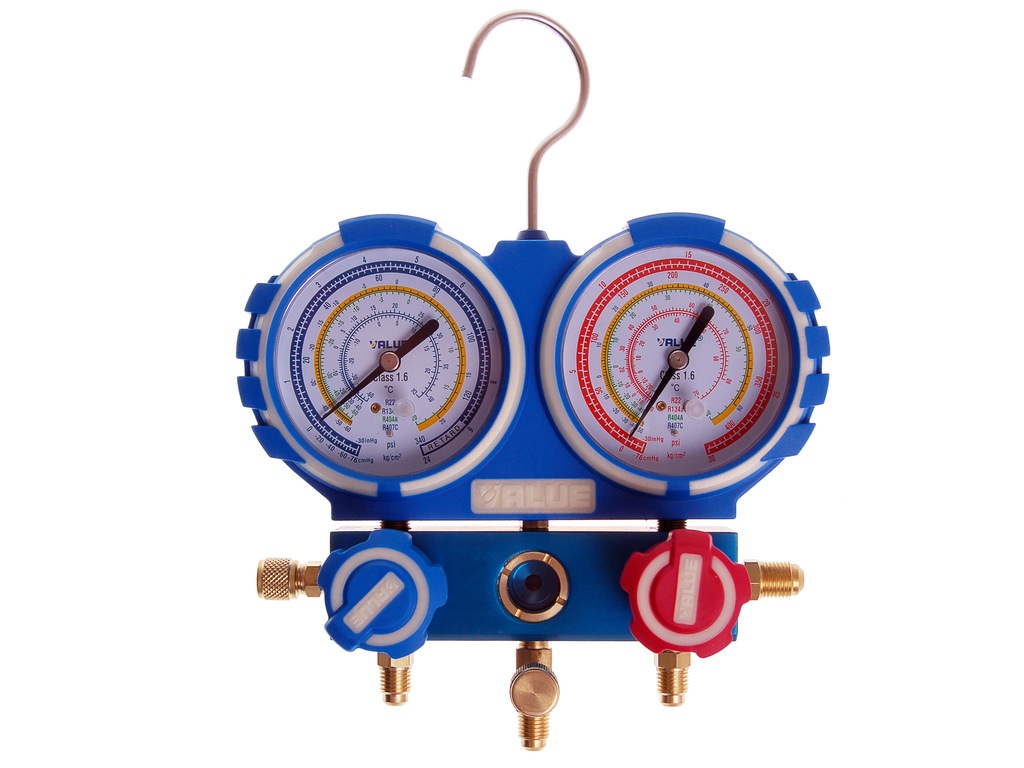 Mierniki, manometry do klimatyzacji z wężami R134a - 7048585562 ...