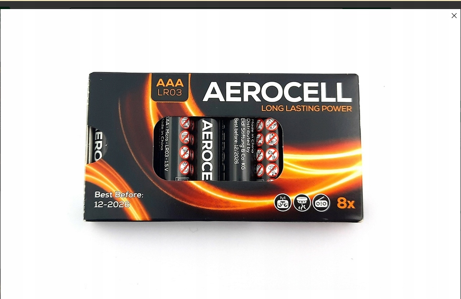 Bateria alkaliczna Aerocell AAA (R3) 8 szt. - 13189451431 - oficjalne archiwum Allegro