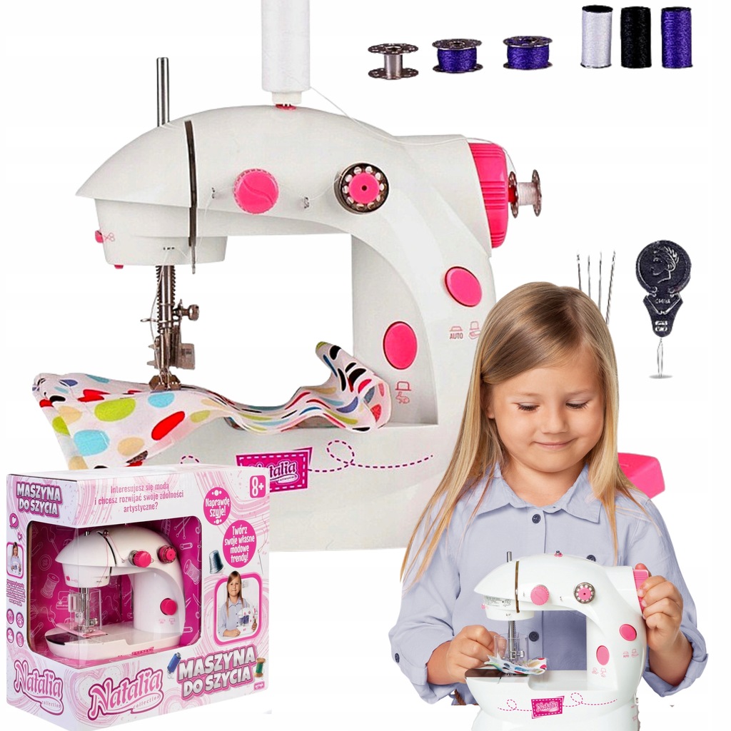 PRAWDZIWA MASZYNA DO SZYCIA NATALIA + AKCESORIA - 12798852198 ...