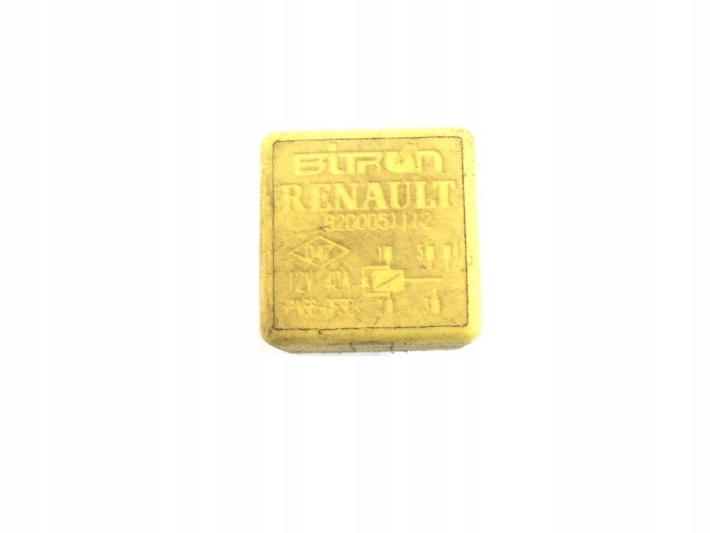 PRZEKAŹNIK BITRON 8200051112 12V 40A RENAULT ŻÓŁTY - 12698125810 ...
