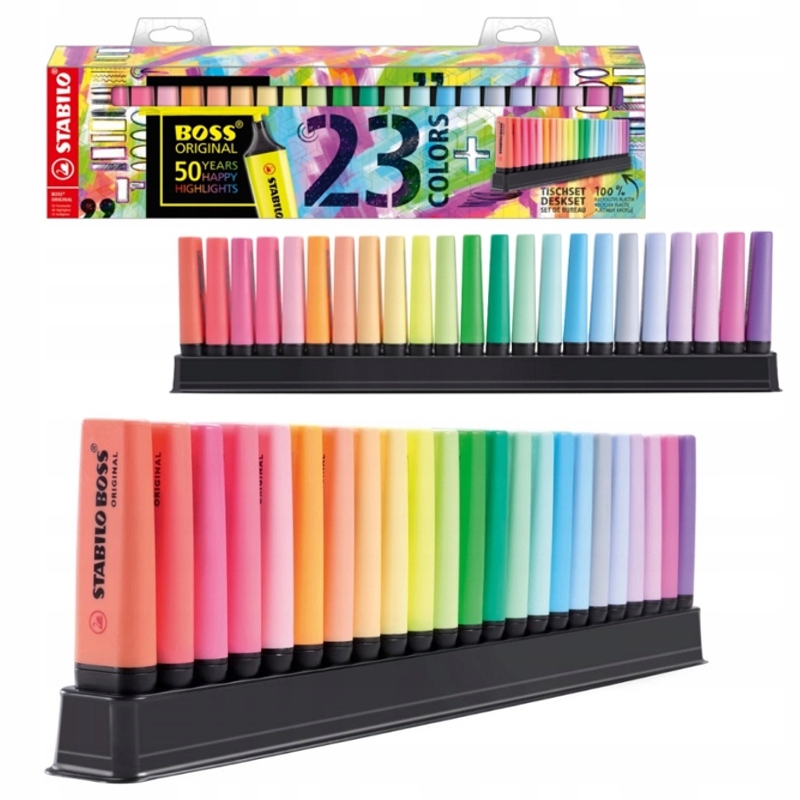Zakreślacze Stabilo Boss Komplet 23 sztuki w ETUI - 10184752075 ...