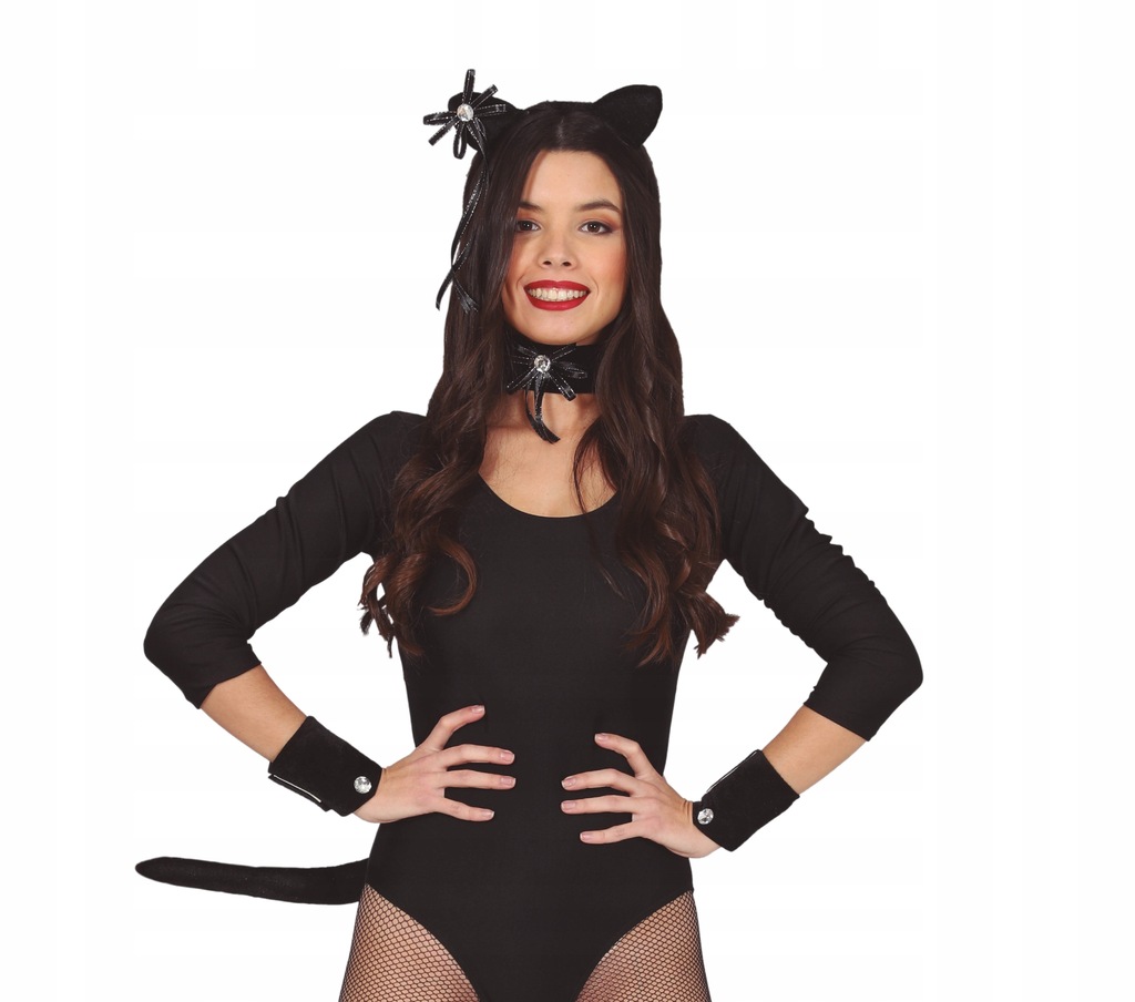 SEXY KOSTIUM STRÓJ ZESTAW CZARNA KOCICA - 11052415023 - oficjalne ...