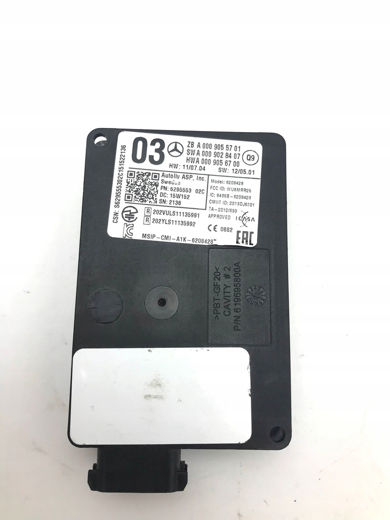 RADAR SENSOR MERCEDES A0009055701 ML GL W166 W204 - 11970839222 ...