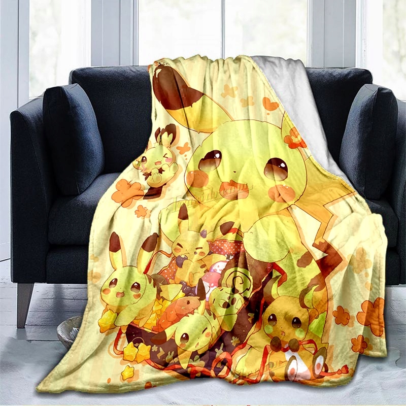 koc Pikachu koc Cartoon Pokemon rzut koc koc z pol - 12635595415 ...