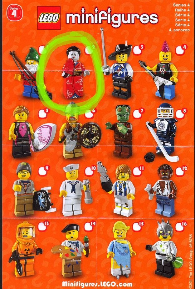 LEGO 8804 Minifigures seria 4 - GEJSZA - 11891271498 - oficjalne ...