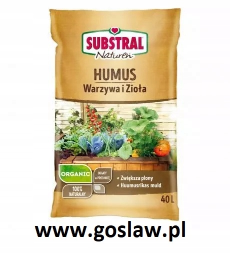 Ziemia Humus do Warzyw i Ziół eko bio 40L SUBSTRAL - 13578352141 ...