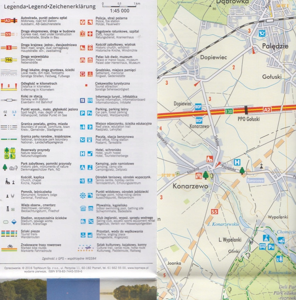 Mosina mapa turystyczna 1:45 000 TopMapa - 8430746688 - oficjalne ...