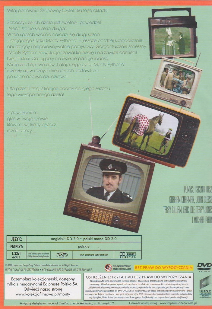 Купить Летающий цирк Монти Пайтона, часть 2, диск 9, DVD, ФОЛЬГА: отзывы, фото и характеристики ...