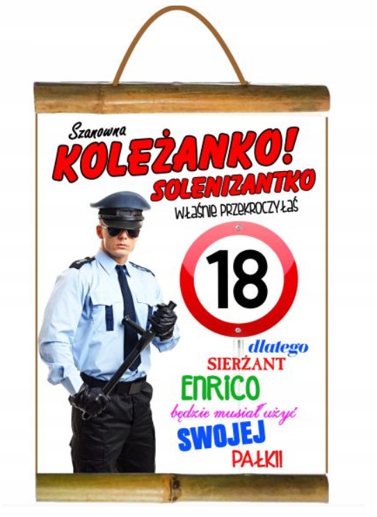 Zawieszka Dyplom Policjant Prezent Na 18 Urodziny - 13313974567 - oficjalne archiwum Allegro