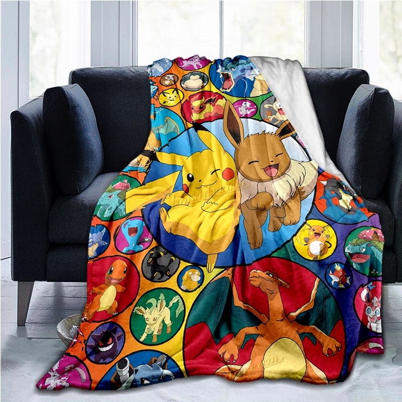 koc Pikachu koc Cartoon Pokemon rzut koc koc z pol - 12635573987 ...