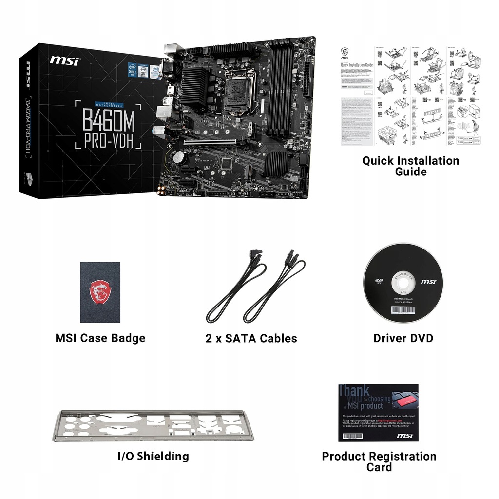 Główna MSI B460M PRO VDH Micro ATX LGA1200 płyta - 12710137165 - oficjalne archiwum Allegro