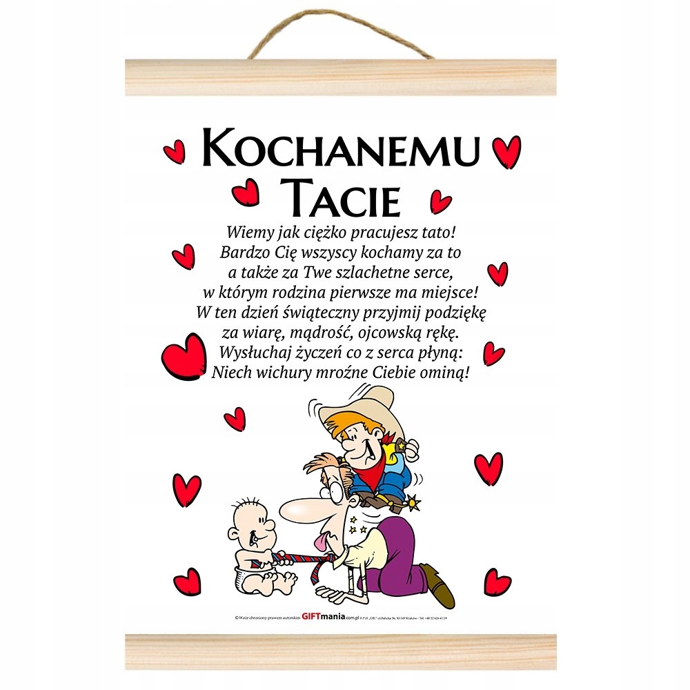 Dyplom dla TATY na Dzień Ojca - Kochanemu Tacie - 13671491898 ...