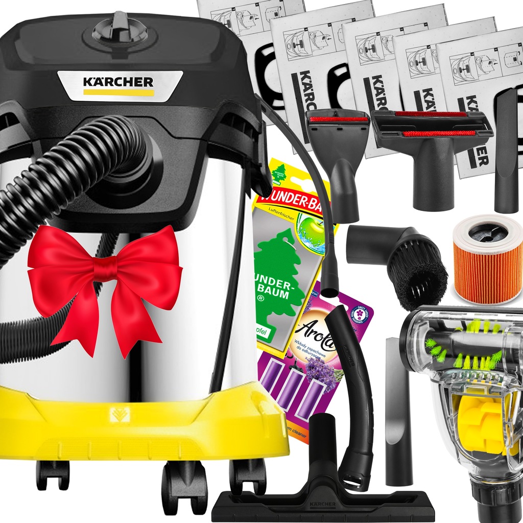 ODKURZACZ K WD3 KARCHER TURBOSZCZOTKA + ZESTAW XXL - 13285716719 - oficjalne archiwum Allegro