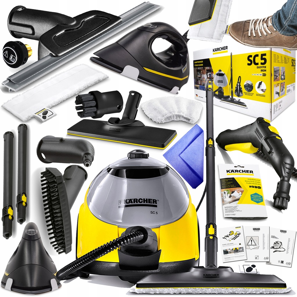 KARCHER PAROWNICA SC5 IRON ZESTAW DO MYCIA OKIEN - 12247225437 ...