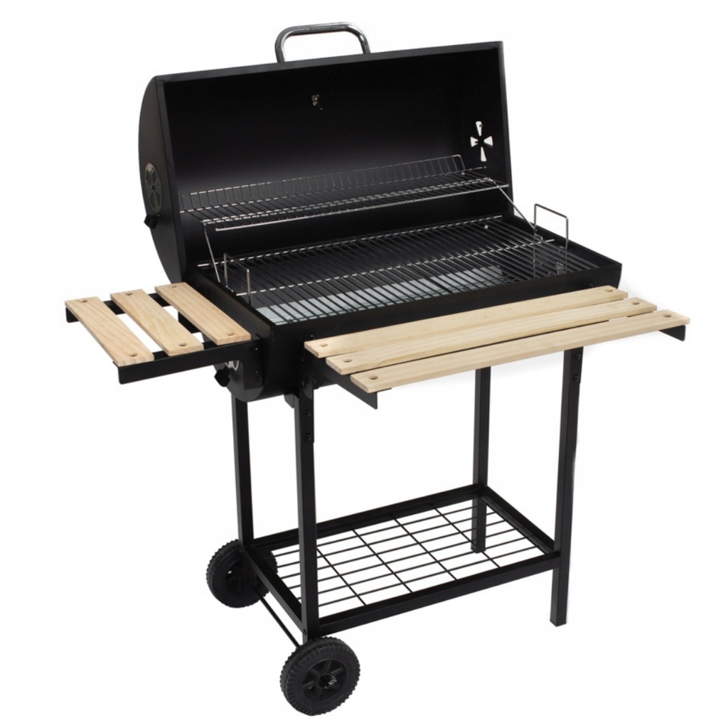 GRILL WĘGLOWY Ogrodowy Pokrywa Półki Duży Ruszt - 10824503595 ...