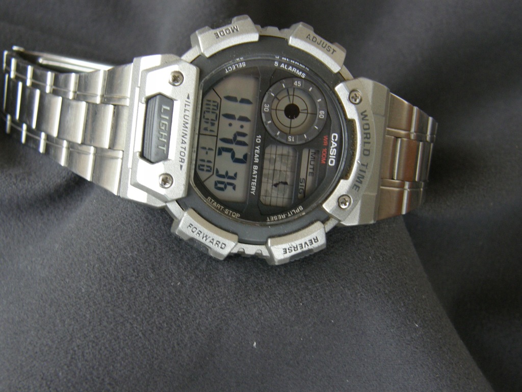 CASIO AE1400 WH SPORTOWY ZEGAREK PERFEKCYJNY STAN - 11674936542 ...