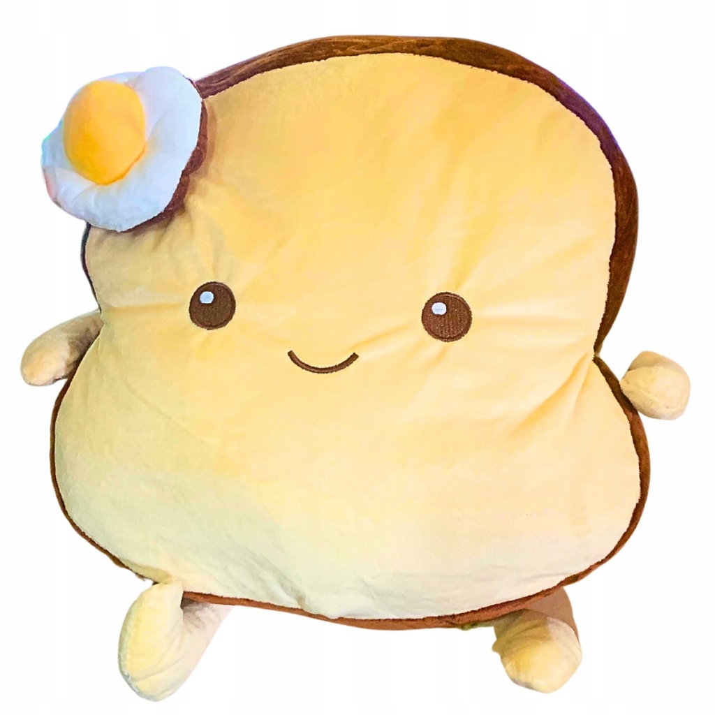 Maskotka Pluszowa Pluszak Tost Chlebek Poduszka DUŻA Przytulanka 35cm ...