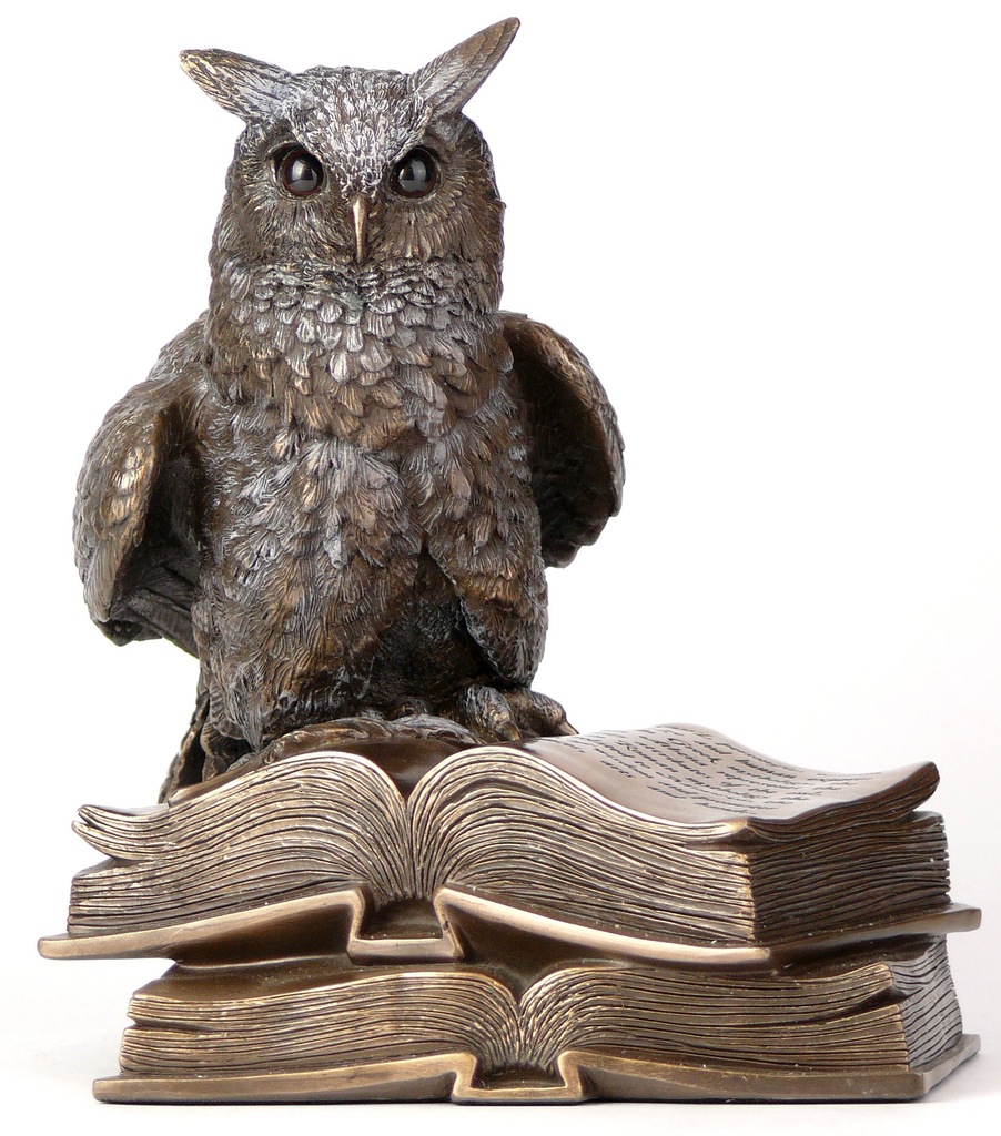 PIĘKNA RZEŹBA SOWA symbol mądrości figurka VERONES - 7571444093 ...