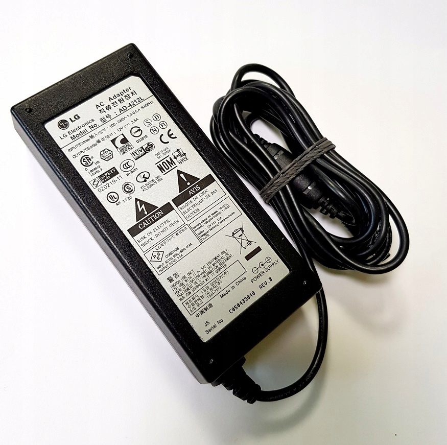 ORYGINALNY ZASILACZ LG 12V 3.5A AD-4212L MONITOR - 13125378708 ...