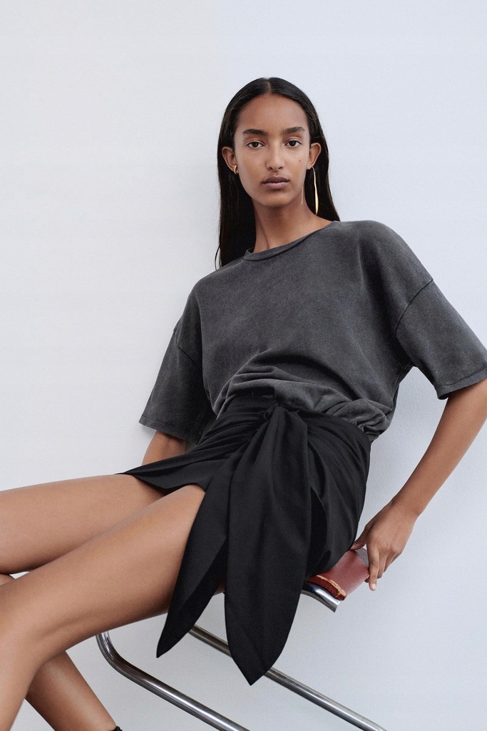 ZARA MINI SPÓDNICA WIĄZANIE G8J LT2__L - 13353273220 - oficjalne ...