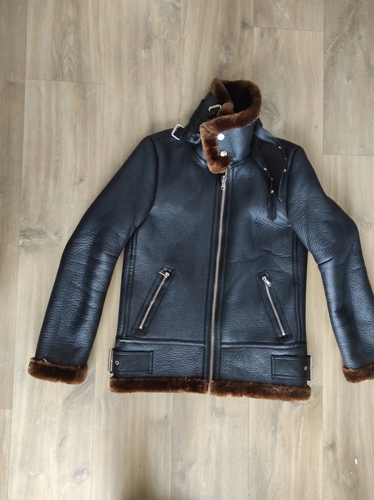 Zara woman pilotka kurtka futerko kożuszek - 11828603745 - oficjalne ...