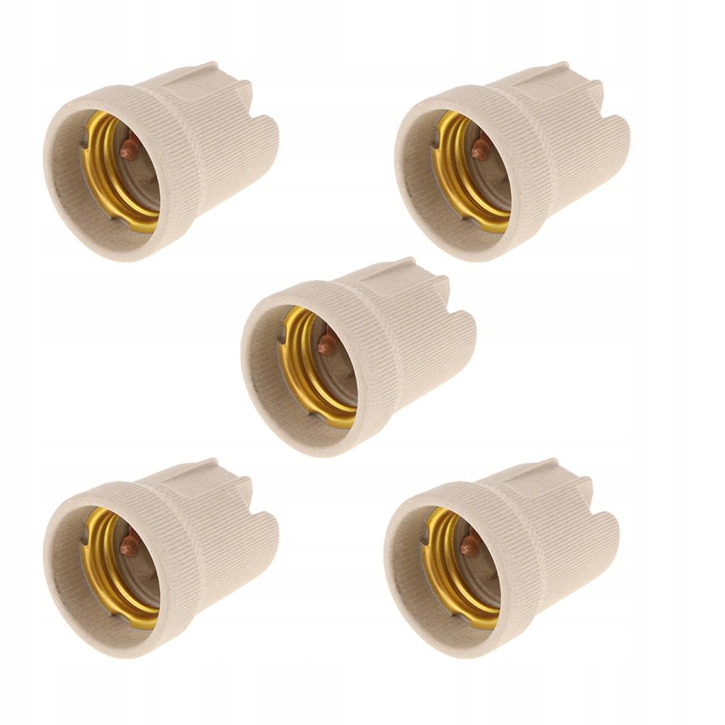 5 x E27 Light Socket, Ceramic Lamp Holder Adapter - 13403088657 ...