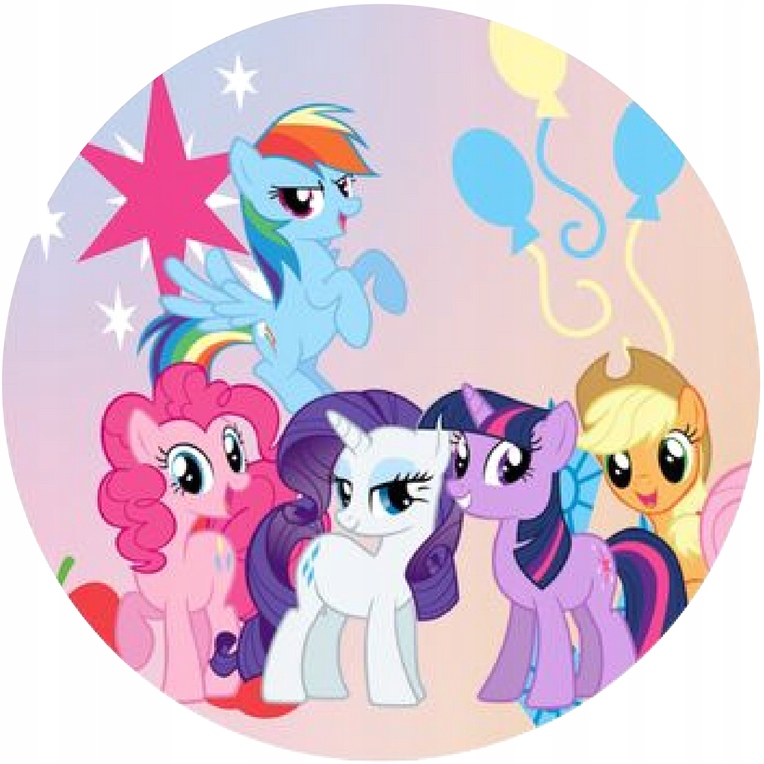 Rarity My little Pony Kucyki opłatek na tort GRATS - 7546398726 - oficjalne archiwum Allegro