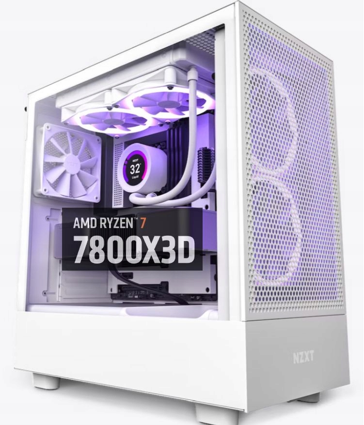 Biały NZXT RTX 4070 SUPER Ryzen 7 7800X3D B650E 32GB DDR5 2TB 850W W11 ...