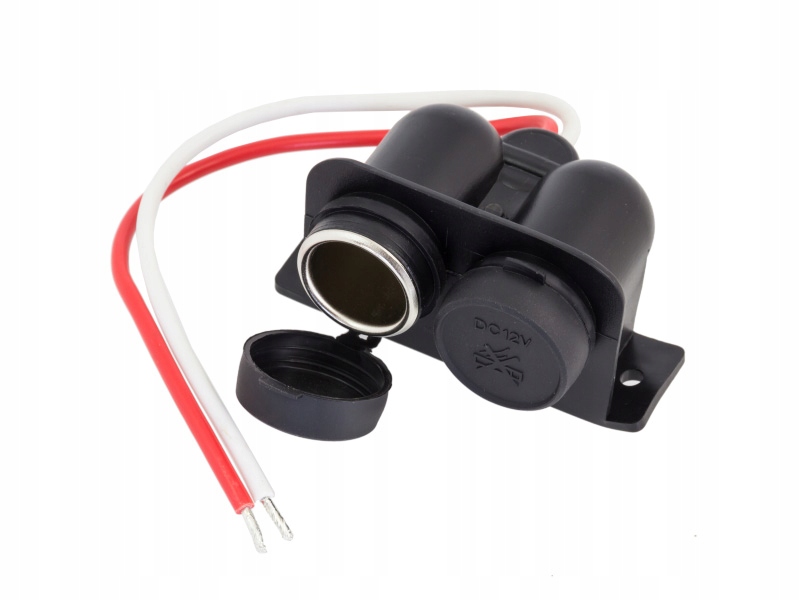 GNIAZDO ZAPALNICZKI HERMETYCZNE 12/24V PODWÓJNE - 10910380958 - oficjalne archiwum Allegro