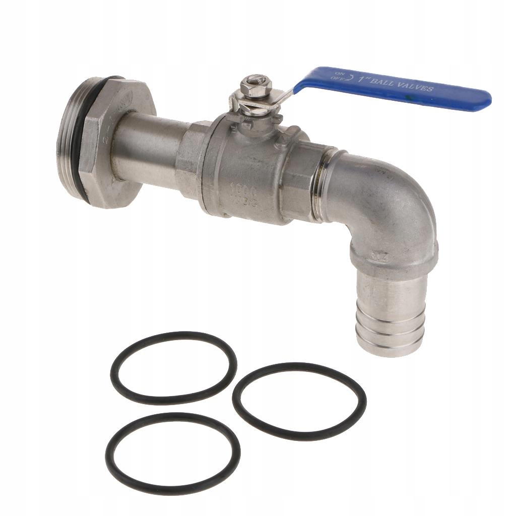 90 Degree Gasoline Barrel Outlet Nozzle Fuel Handle Tap w/ Seal 32mm ...