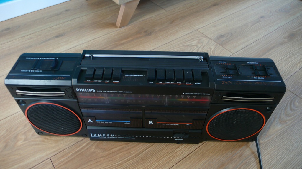 RADIOMAGNETOFON PHILIPS D8334 TANDEM DUAL DECK - 7871775554 - oficjalne ...