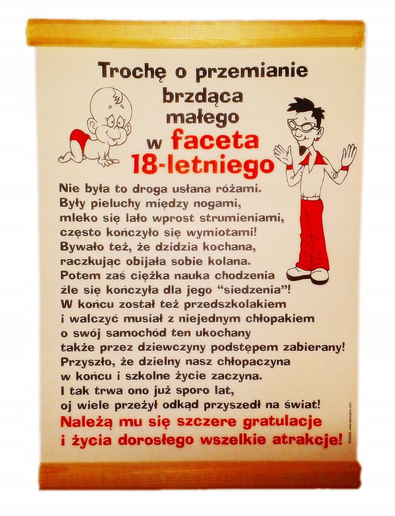 Dyplom, Kartka, Pamiątka, Prezent na 18 urodziny ! - 10425718094 - oficjalne archiwum Allegro