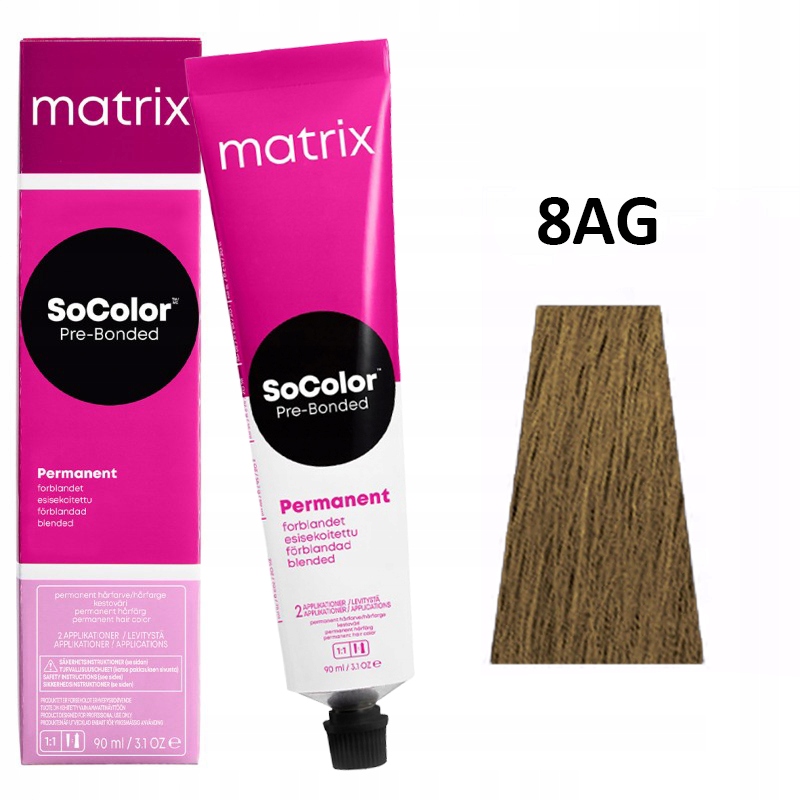MATRIX SOCOLOR PRE-BONDED PERMANENT FARBA DO WŁOSÓW 8AG 90ML ...