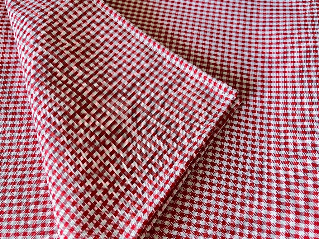 Serwetka czerwona krata kratka 45x45 - 14640110107 - oficjalne archiwum Allegro